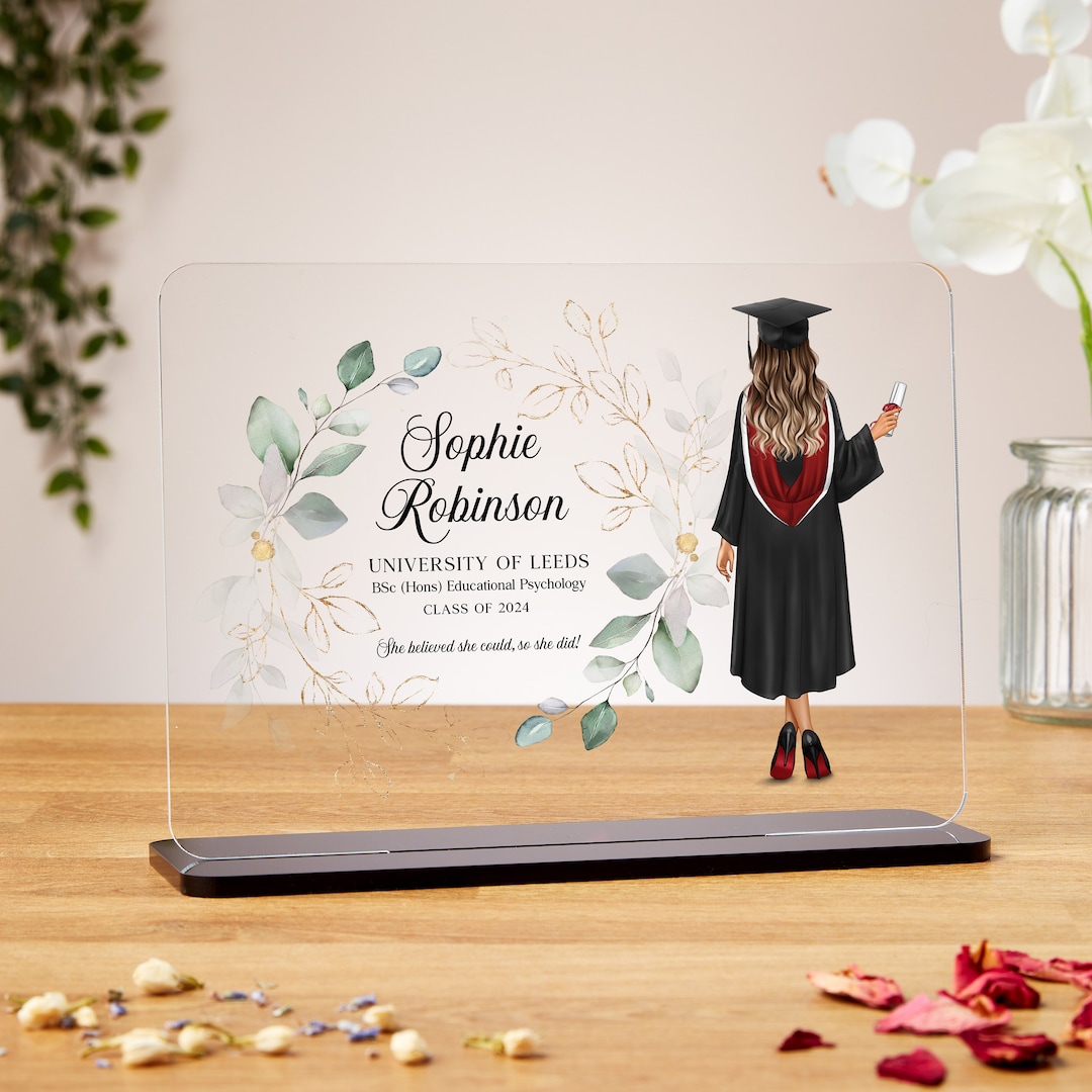Graduation Plaque, Gift for Her, Custom Graduation Gift 2024, 2025 ...