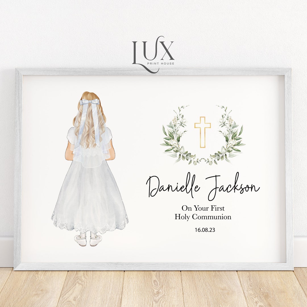 Personalised Holy Communion Gifts, Holy Communion Print, First Holy ...