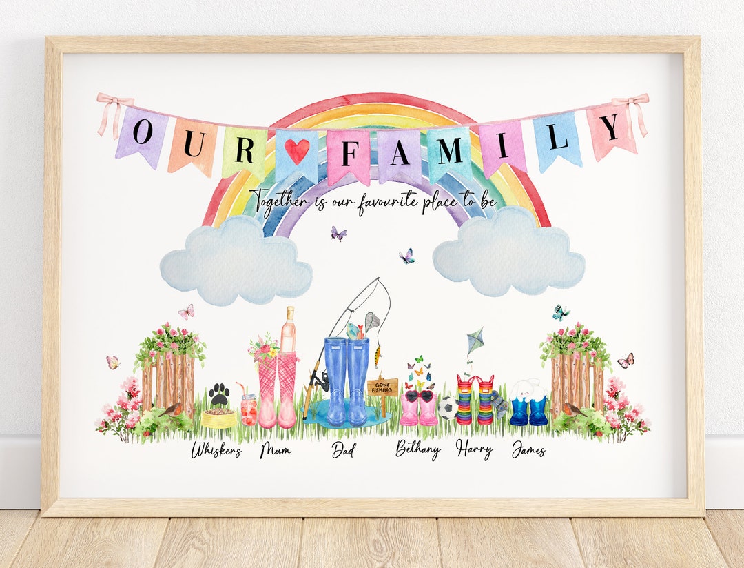 Family Welly Boot Print, Family Welly Picture, Welly Boot Picture ...