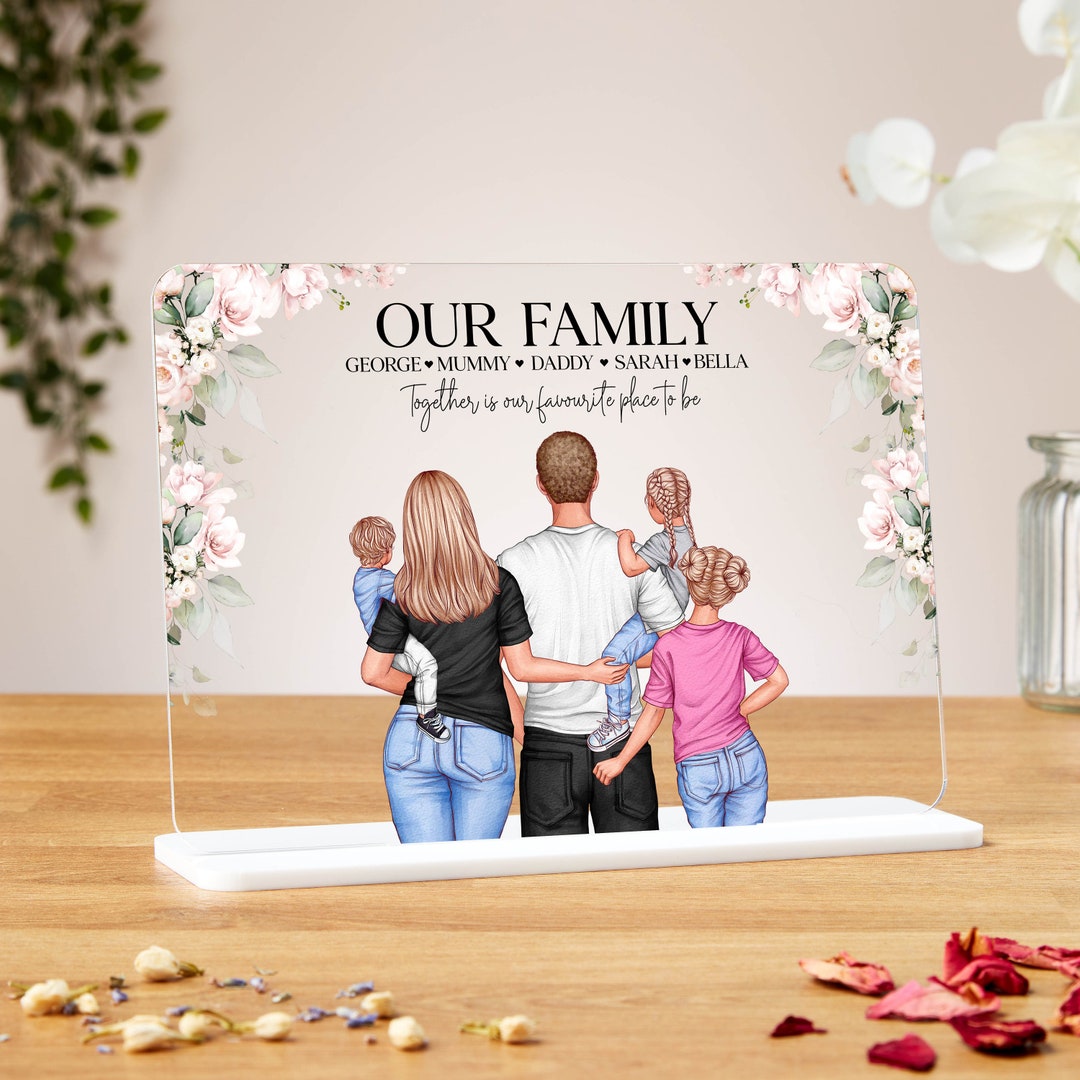 Personalised Family Acrylic Plaque, Family Print, Birthday Gift ...