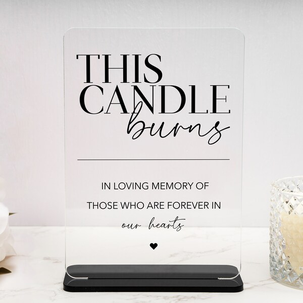 This Candle Burns in Loving Memory - Etsy