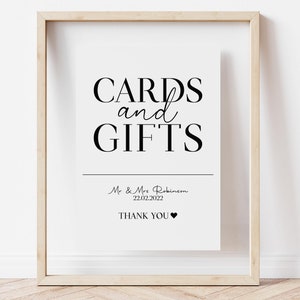PERSONALISED Wedding Gift Sign, Card and Gifts Sign, Wedding Props ...