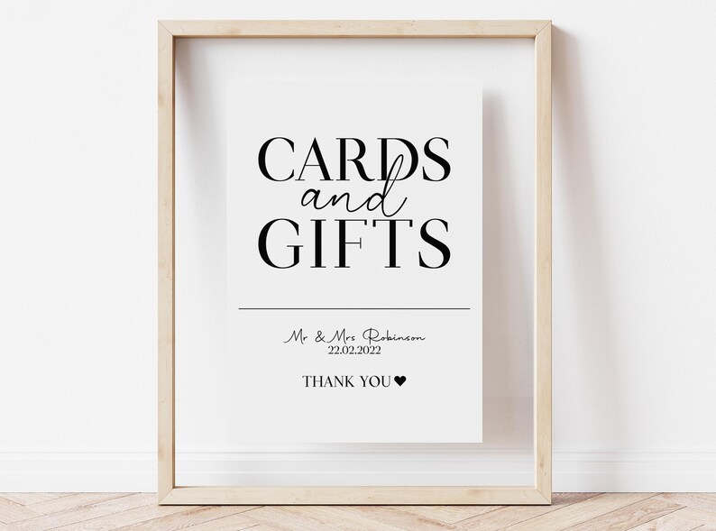 PERSONALISED Wedding Gift Sign Card and Gifts Sign Wedding - Etsy UK