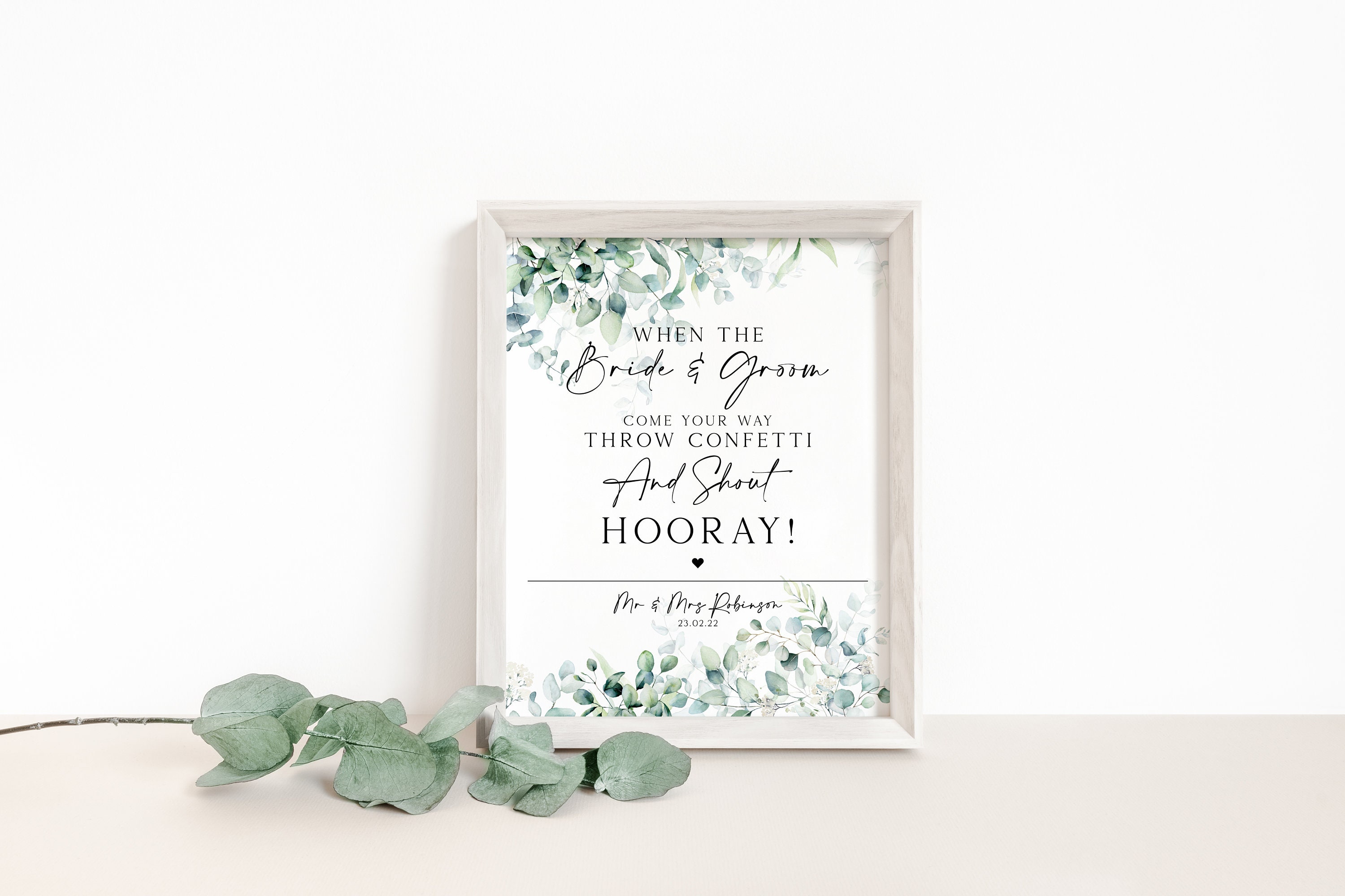 PERSONALISED Confetti Wedding Sign Signs for Confetti Petal - Etsy UK