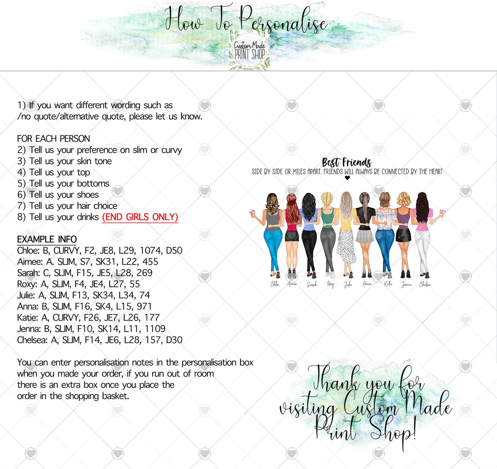 Group of friends print friend group print best friend print | Etsy