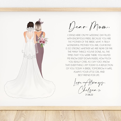 Custom Mother of the Bride Print Family Wedding Print - Etsy