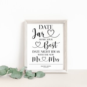 PERSONALISED Date Night Ideas Sign Date Night Jar Sign - Etsy UK