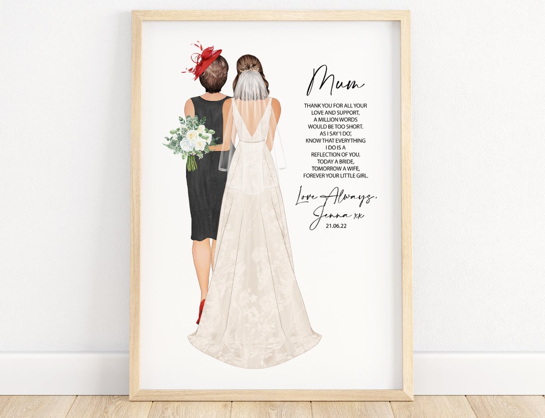 Mother of the Bride Print Gift for Mother of the Bride - Etsy UK