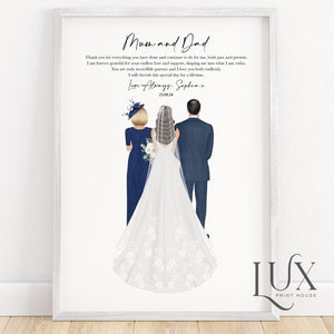 Parents of the Bride Print, Gift to Parents of the Bride, Wedding Poem ...