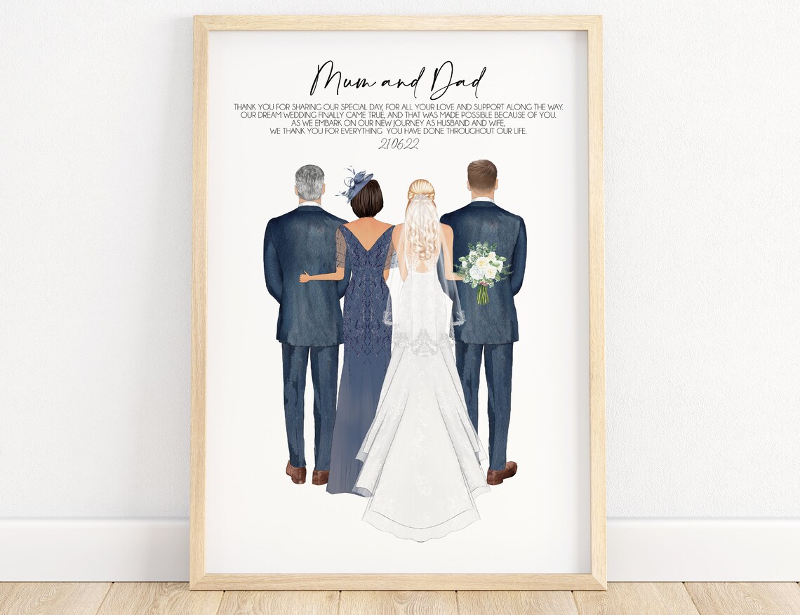 Parents of the Bride and Groom Print Family Wedding Print - Etsy