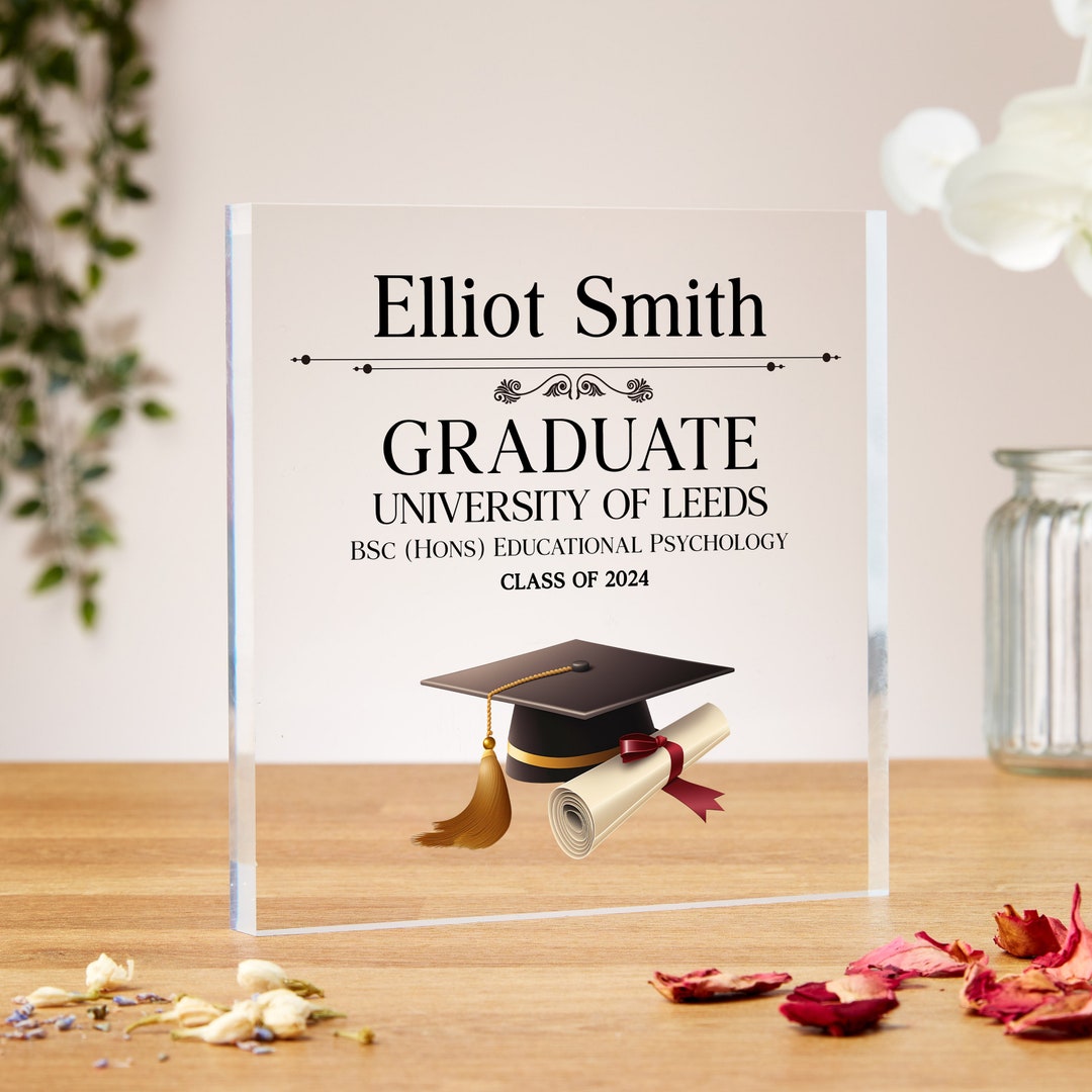 Personalised Male Graduation Gift, Graduation Gift for Him, Acrylic ...