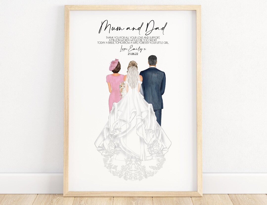 Parents of the Bride Print Gift to Parents of the Bride - Etsy UK