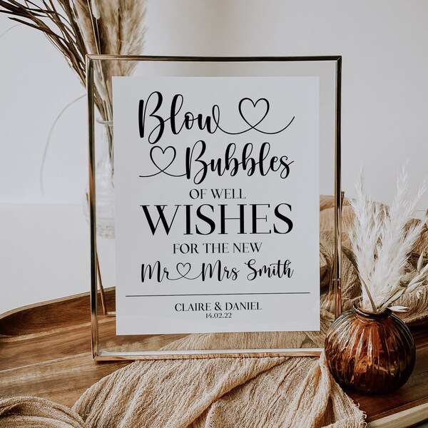Wedding Bubble Sign - Etsy