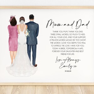 Parents of the Bride Print Gift to Parents of the Bride - Etsy UK
