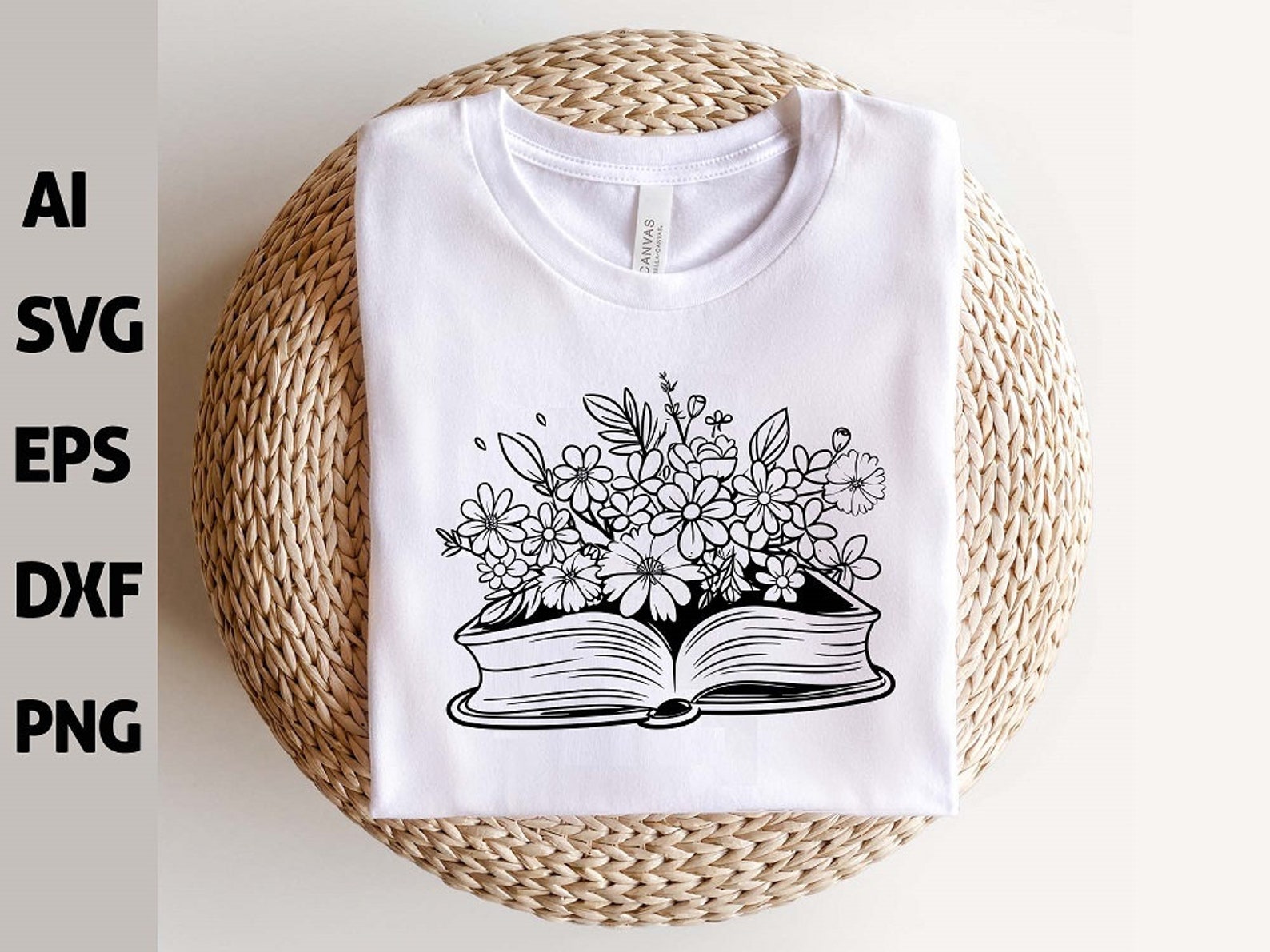 24 Floral Book SVG, Book With Flowers Svg, Book Svg, Reading Books Svg ...