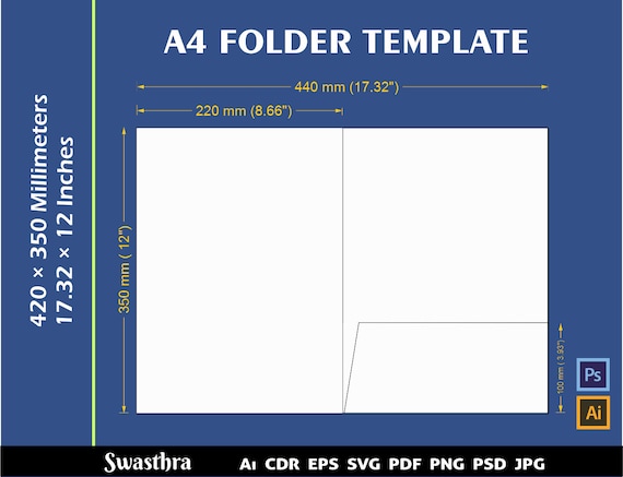 A4 File Folder Template