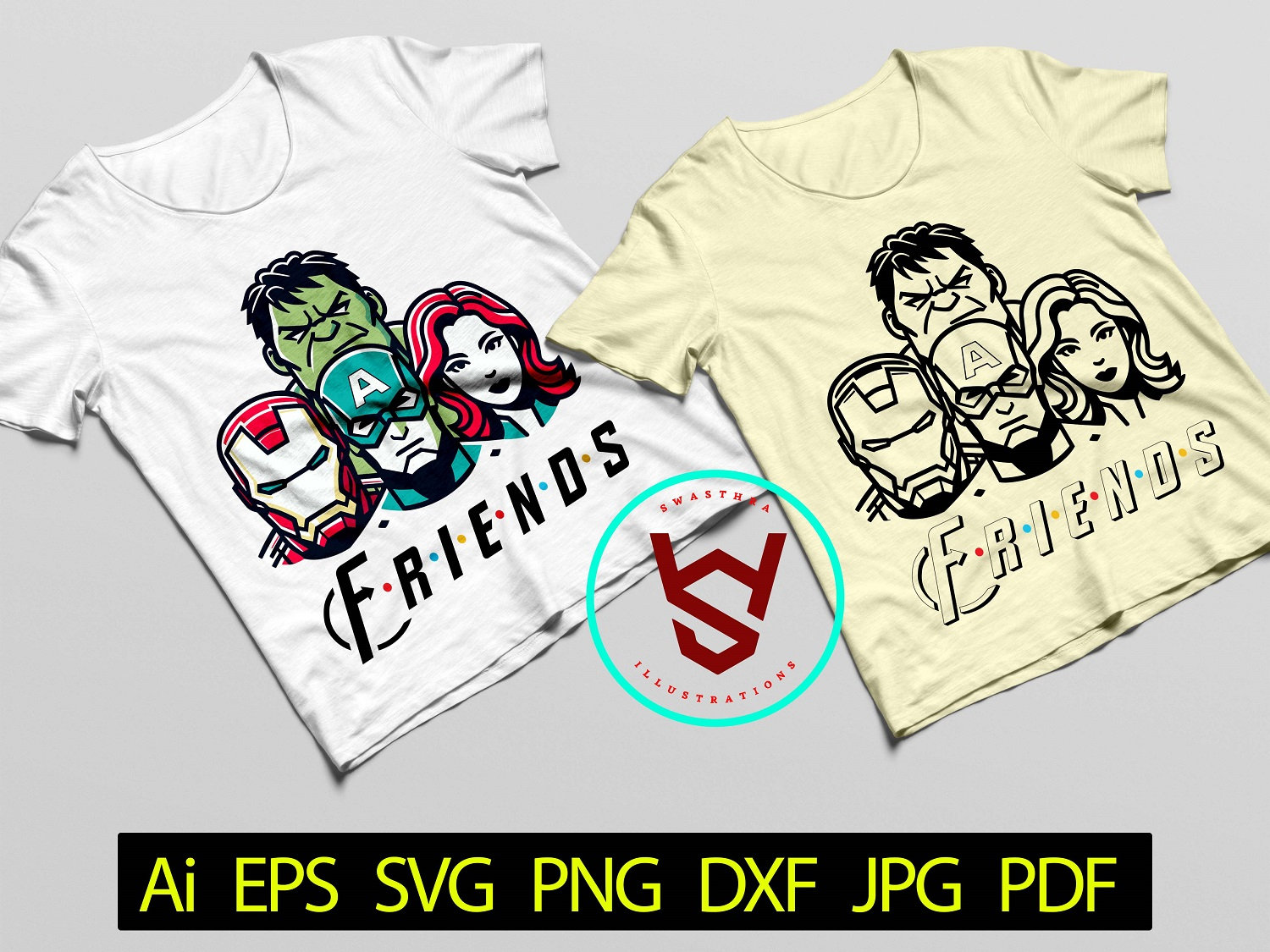 Superhero Friends SVG Superhero Shirt Friends Svg Avenger - Etsy