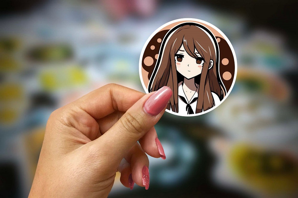 Anime Girl Stickers Svg, Anime SVG Bundle, Anime Character, Chibi Anime ...