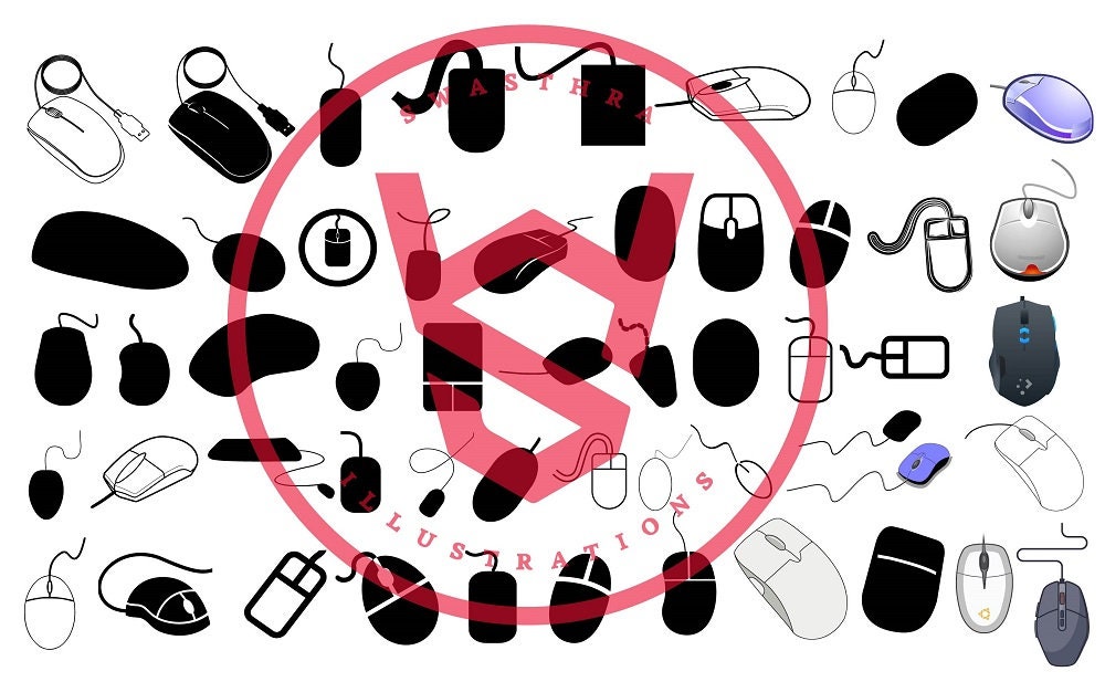 Computer Mouse SVG Bundle, Computer Silhouette Svg, Keyboard Svg ...