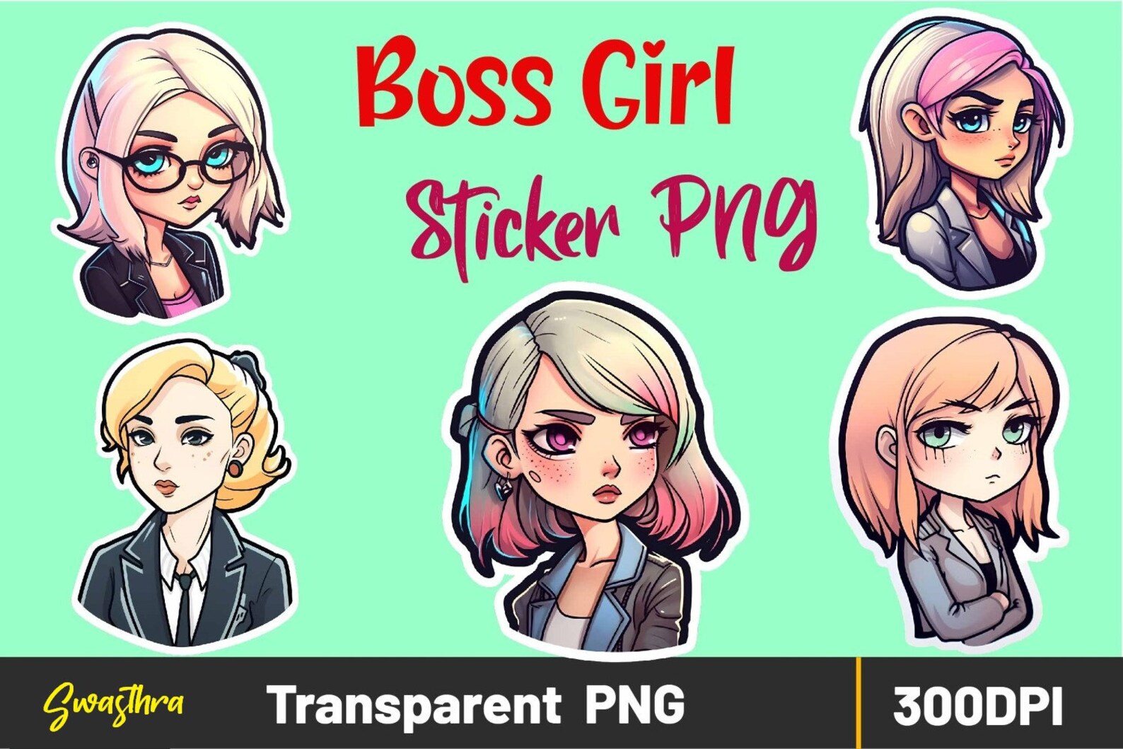 Girl Boss Cliparts PNG, Boss Babe Stickers, Planner Girl Clipart, Boss ...