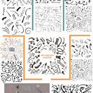 500+ Hand Drawn Doodle Art, Arrows Svg Bundle, Hand Drawn Vector Arrow ...