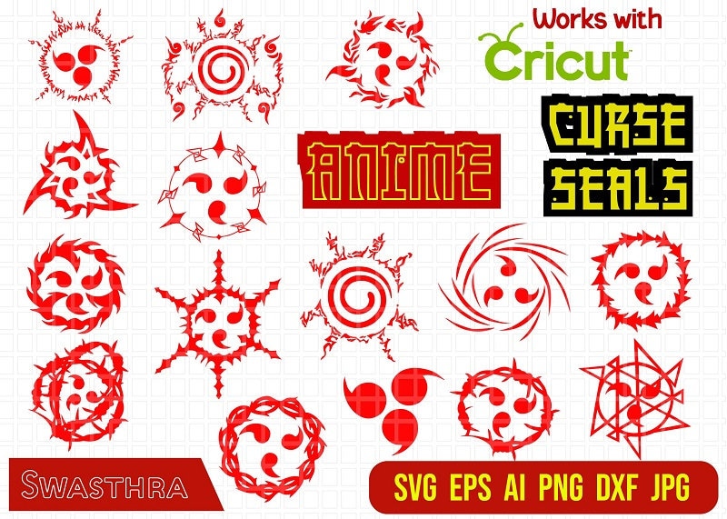 Anime Symbol Svg, Anime Clan Village Land Svg, Anime Svg, Anime Curse ...