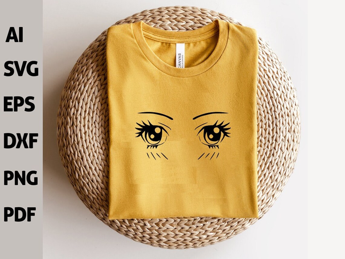 Anime Eyes SVG Bundle, Cartoon Eyes SVG, Comic Book Eyes Svg, Googly ...