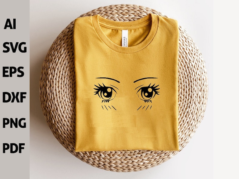 Anime Eyes SVG Bundle, Cartoon Eyes SVG, Comic Book Eyes Svg, Googly ...