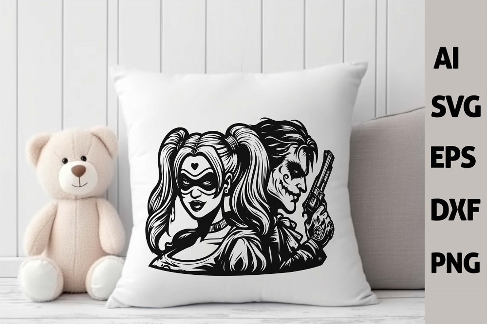 Harley Quinn Svg Bundle, Comic SVG Bundle, Bat SVG Bundle, Anime SVG ...