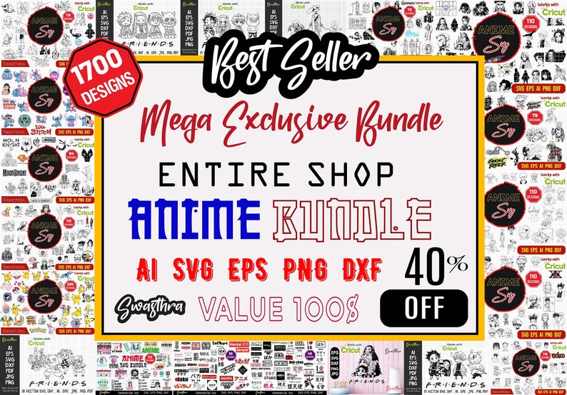 Whole Shop Anime SVG Bundle Anime Character SVG Superhero - Etsy