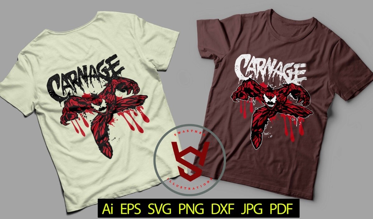 Carnage SVG, Symbiote SVG, Villain SVG, Venom Svg, Comic Vector, Anime ...