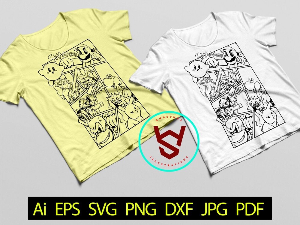 Anime Mario SVG, Anime Friends SVG, Anime Super Mari Character SVG ...