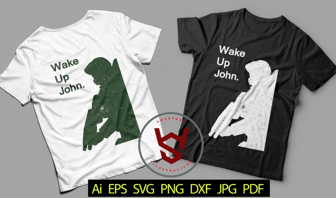 Wake up John SVG, Master Chief Silhouette, Video Game Character Vector ...