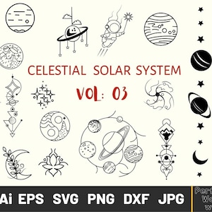 Celestial Space SVG, Planets Svg, Celestial Svg, Moon Svg, Galaxy Space ...