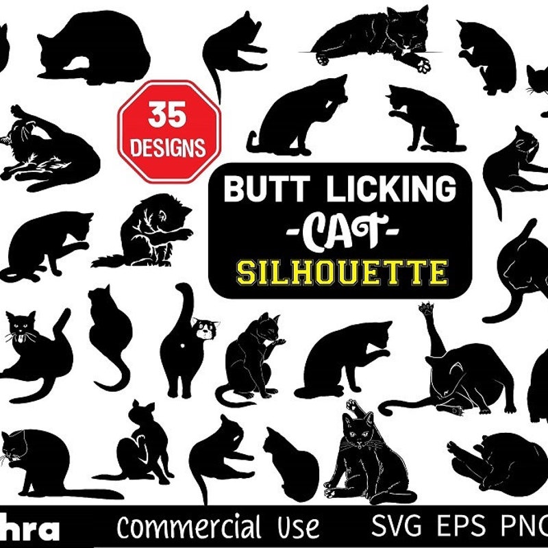 Cat Silhouette Butt - Etsy