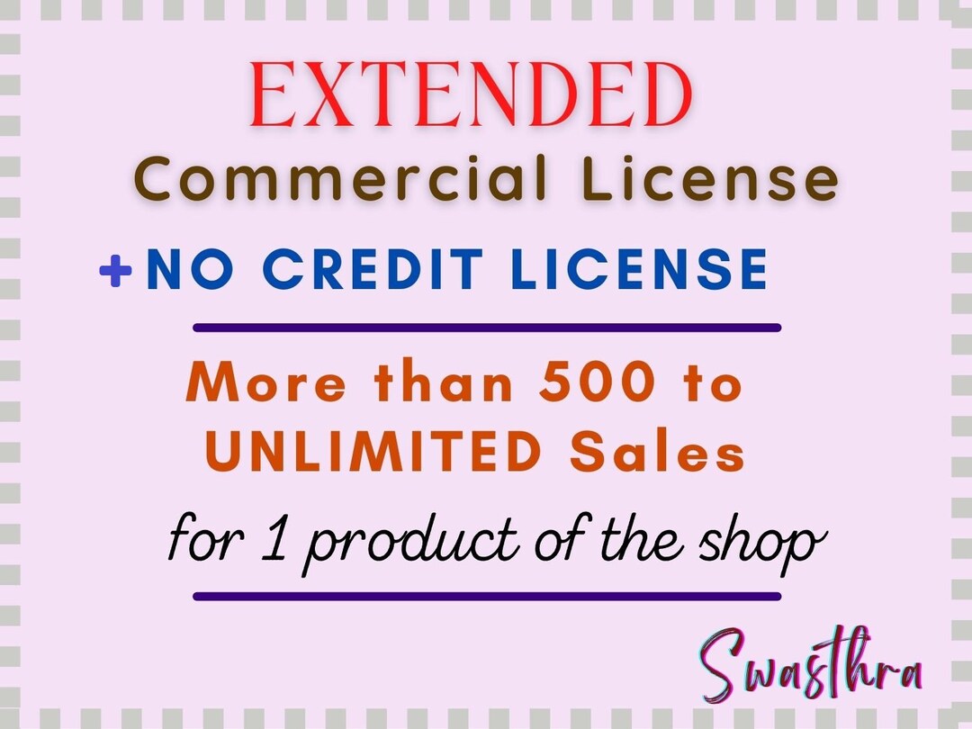 Extended Commercial Use License + No Credit License - More Than 500 ...