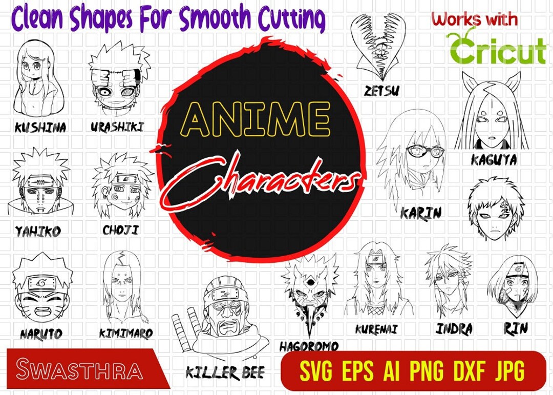 Anime SVG Bundle Anime Character SVG Superhero Svg Chibi - Etsy UK