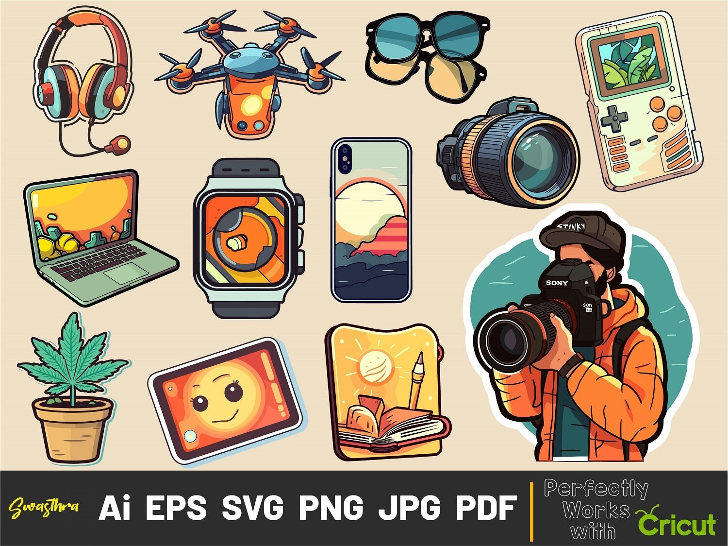 Vlogger Clipart Stickers Svg Blogger SVG Bundle Youtuber - Etsy Canada