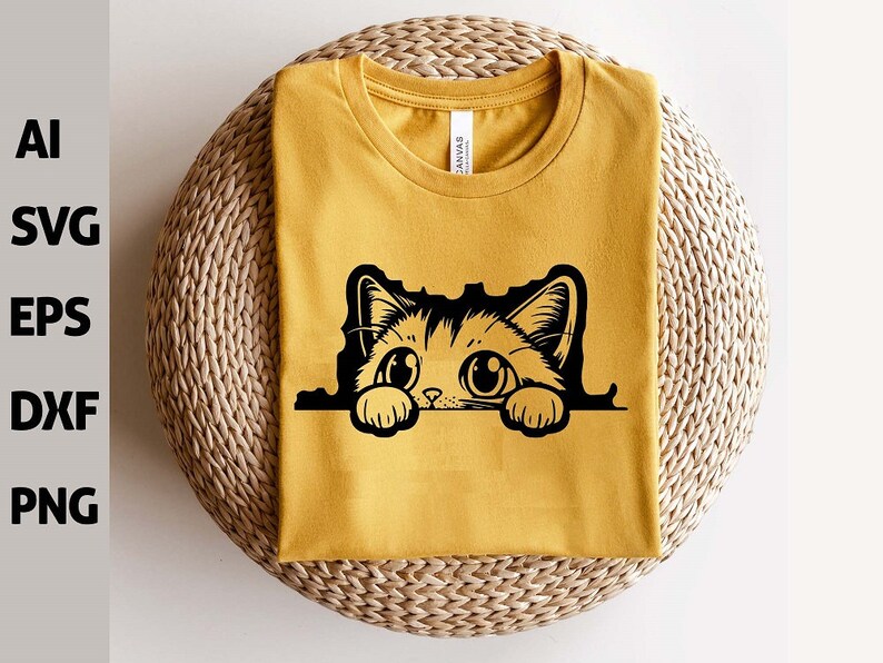 Peeking Cat SVG Bundle, Black Cat Svg, Peeking Cat Clipart, Cute Cat ...