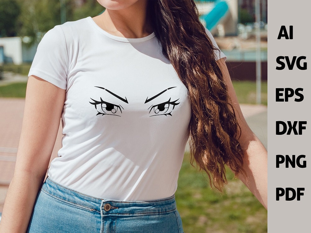 Anime Eyes SVG Bundle, Cartoon Eyes SVG, Comic Book Eyes Svg, Googly ...