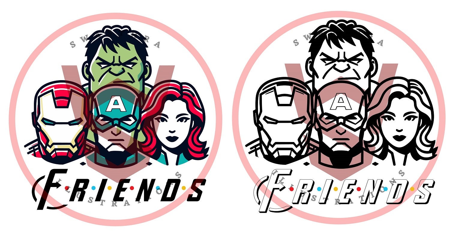 Superhero Friends SVG Superhero Shirt Friends Svg Avenger - Etsy