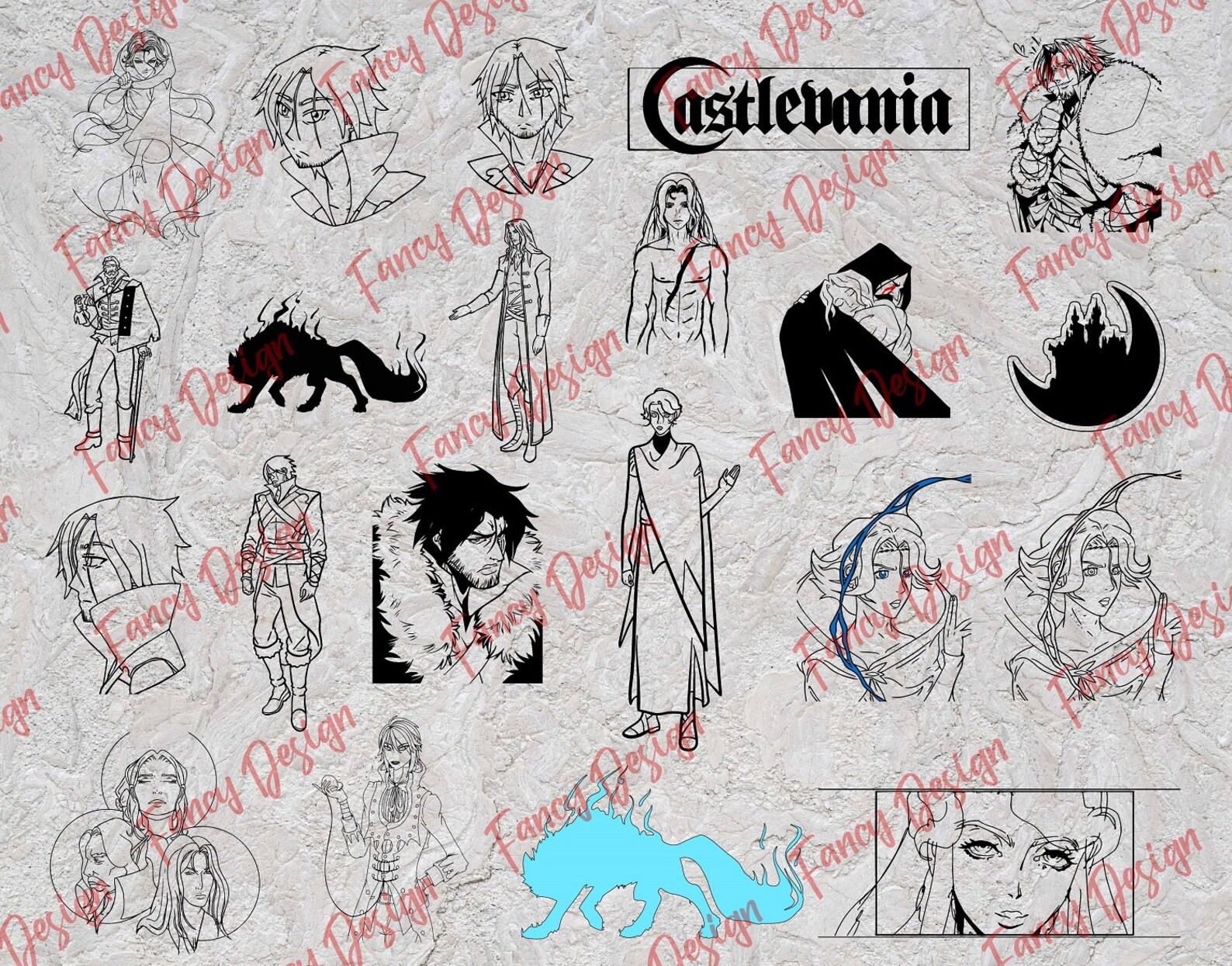 70 Castlevania Anime SVG Bundle, Anime Character SVG, Ninja Svg, Chibi ...