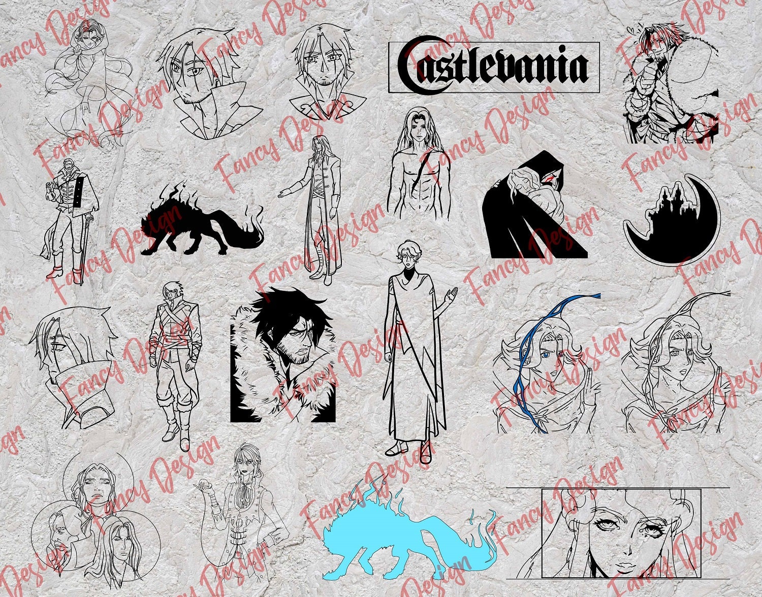 70 Castlevania Anime SVG Bundle, Anime Character SVG, Ninja Svg, Chibi ...