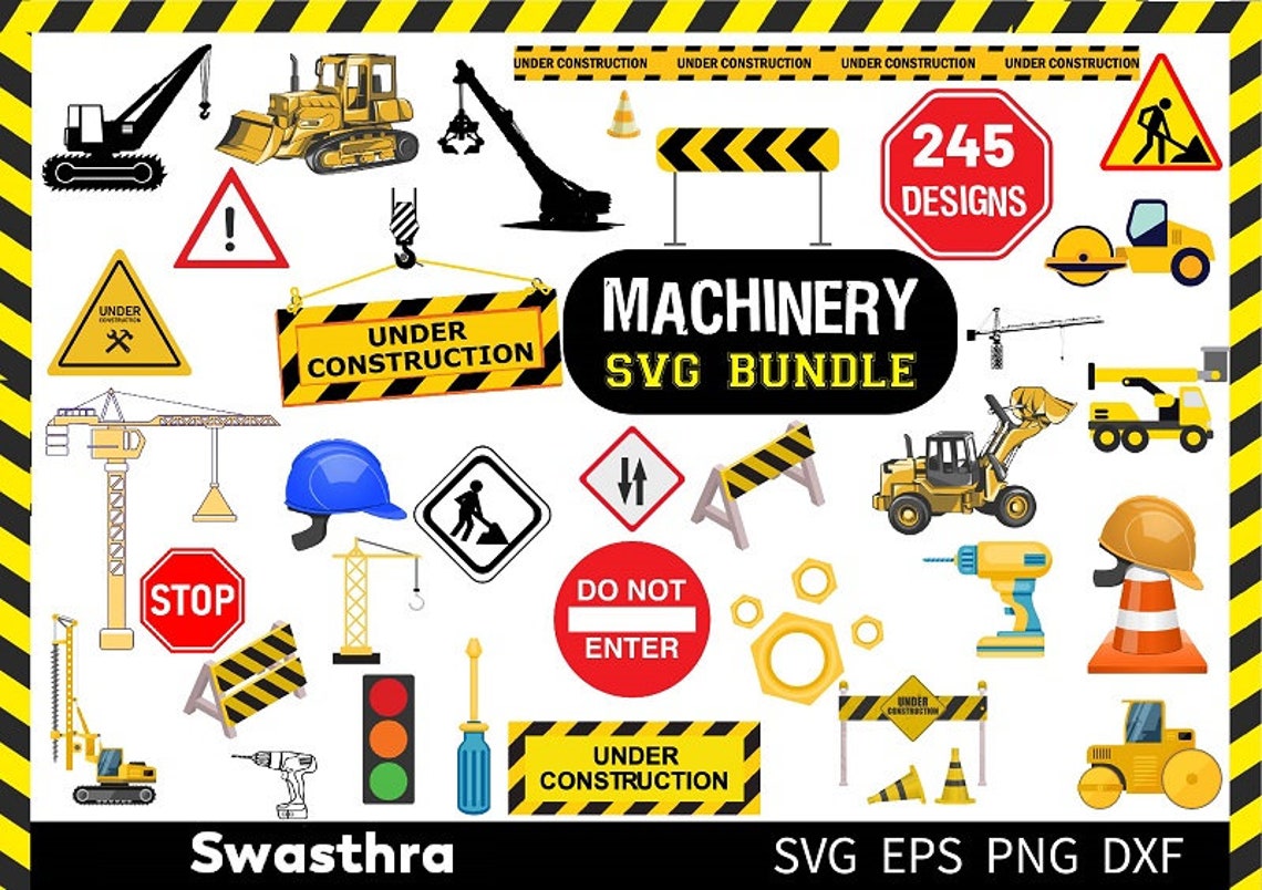 245 Construction SVG Bundle, Trucks Svg, Construction Bundle Svg ...