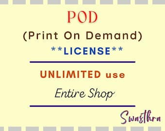 Extended Commercial Use License No Credit License POD print on Demand ...