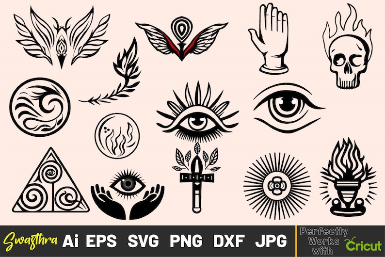 Illuminati Symbol, All Seeing Eye SVG, Evil Eye, Minimalist Tattoo ...