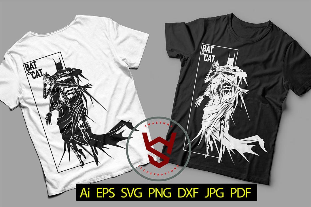 Bat and Cat SVG, Superhero SVG, Comic Svg Bundle, Bat Svg, Anime ...