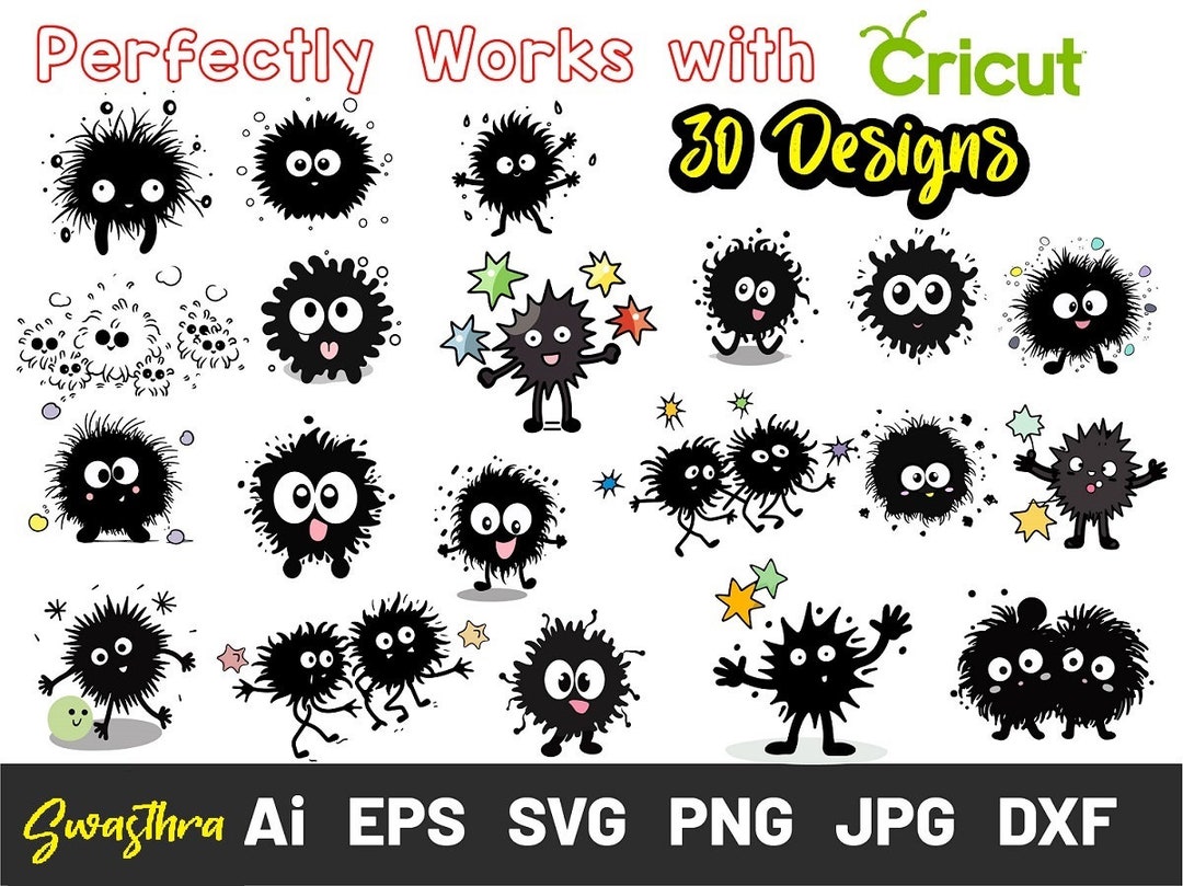Soot Sprite Svg, Sprites Cliparts, Soot Balls, Sprites Candy Svg, Anime ...