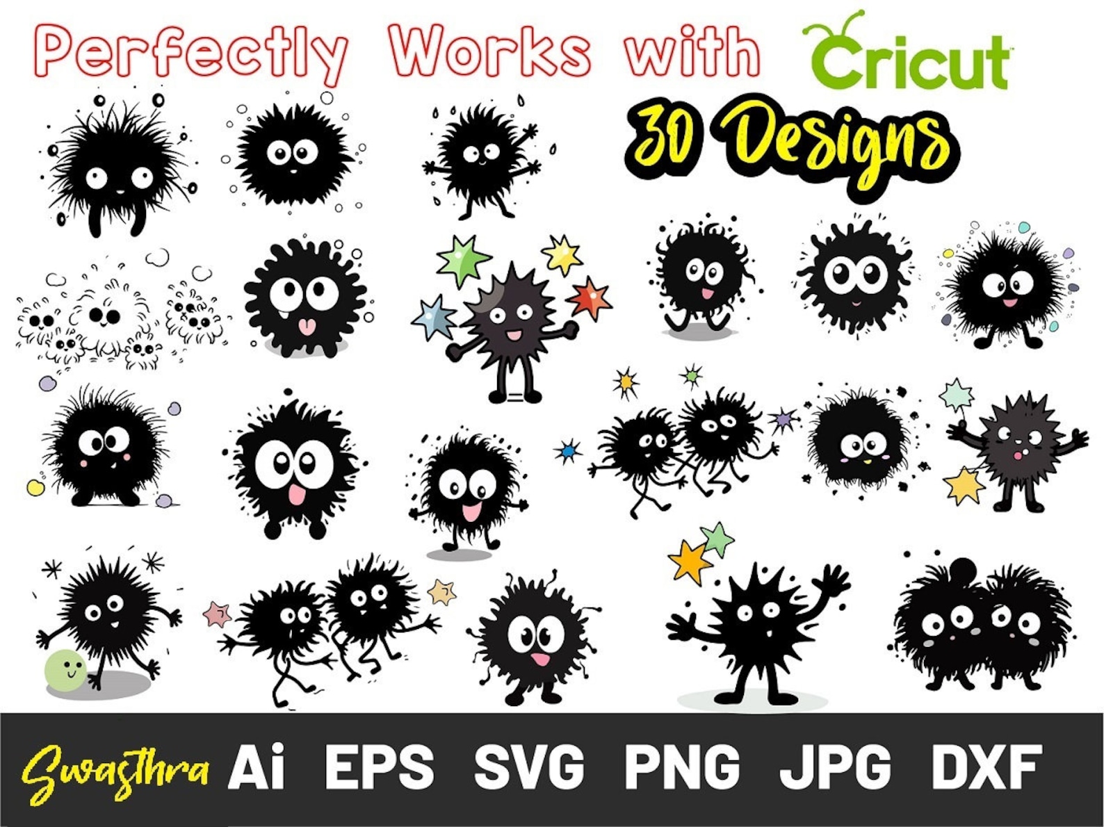 Soot Sprite Svg, Sprites Cliparts, Soot Balls, Sprites Candy Svg, Anime ...