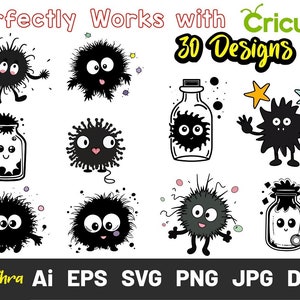 Soot Sprite Svg, Sprites Cliparts, Soot Balls, Sprites Candy Svg, Anime ...